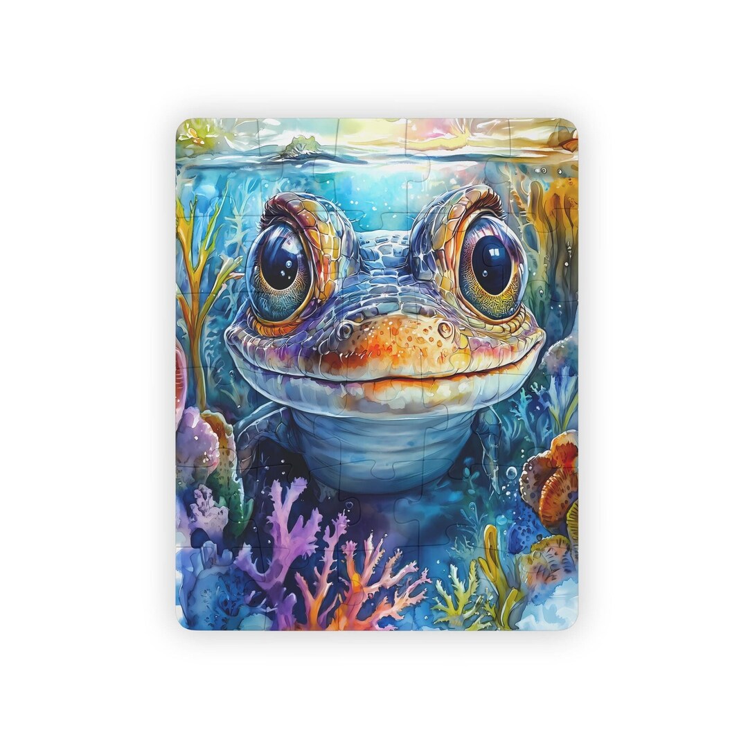Kids' Puzzle, 30-piece - Colorful Gecko and Coral Reef Jigsaw ...