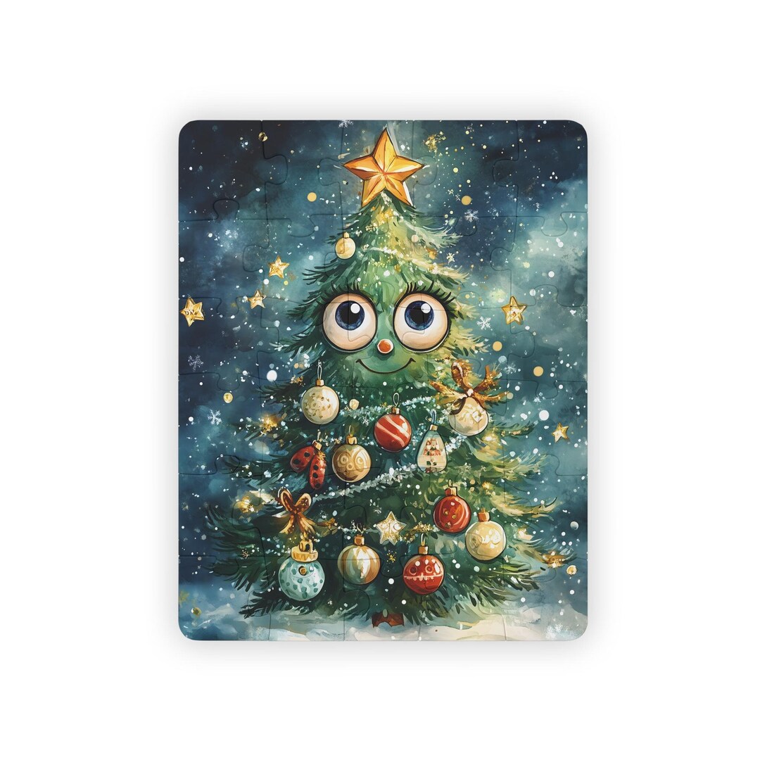 Kids' Puzzle, 30-piece - Smiling Christmas Tree Jigsaw - Children's ...