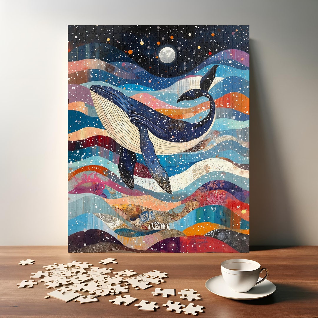 Majestic Humpback Whale Puzzle - Vibrant Ocean Jigsaw - Gift for Marine ...