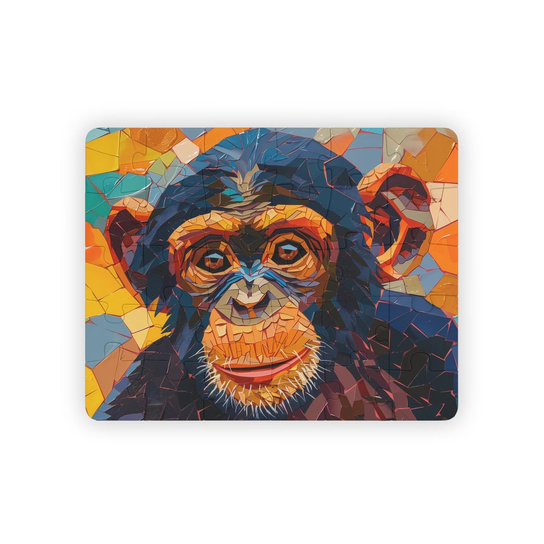 Kids' Puzzle, 30-piece - Mosaic Baby Chimpanzee Jigsaw - Children's ...