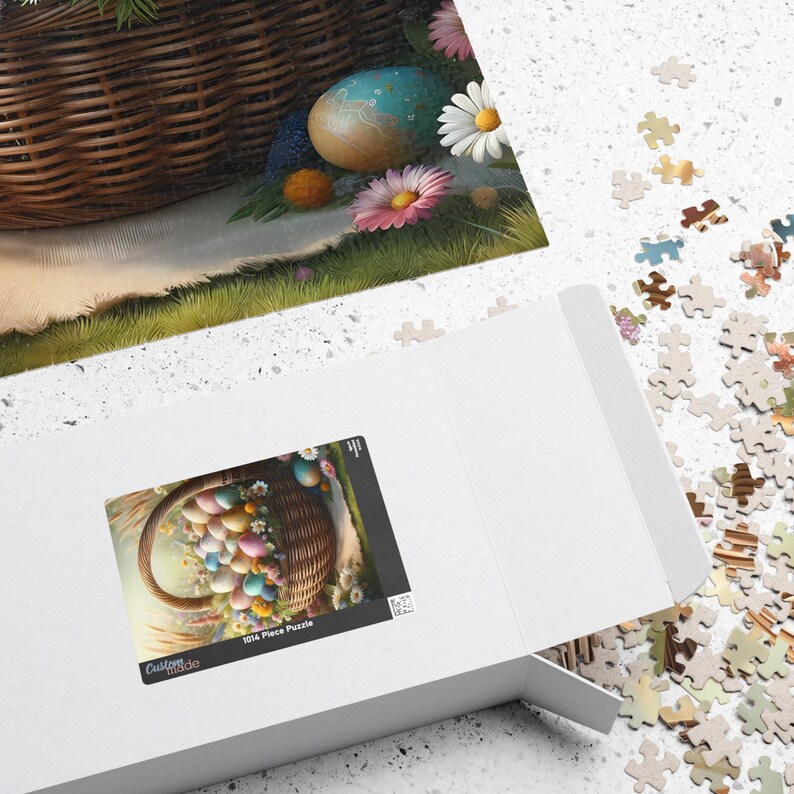 Artisanal Easter Egg Basket Puzzle - Springtime Splendor - Pastoral ...