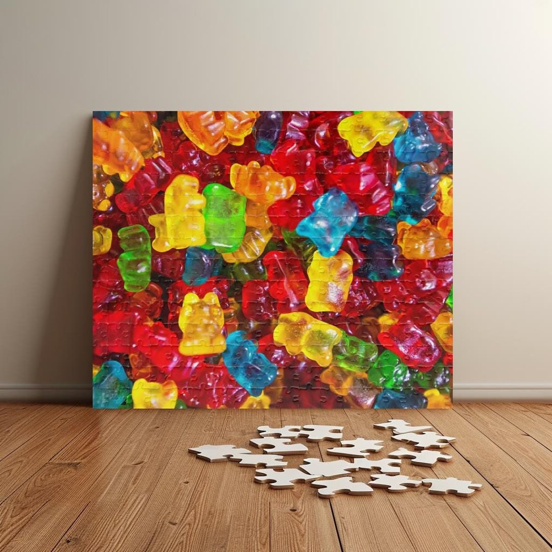 Colorful Gummy Bears Puzzle - Vibrant Candy Delight Jigsaw - Perfect ...