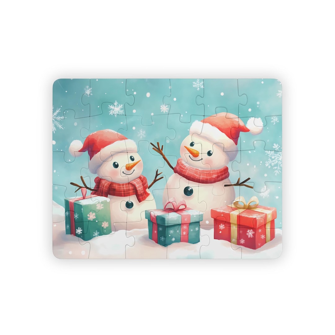 Kids' Puzzle, 30-piece - Festive Snowman Jigsaw - Children's Winter ...