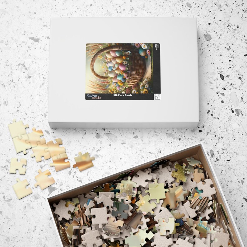 Artisanal Easter Egg Basket Puzzle - Springtime Splendor - Pastoral ...