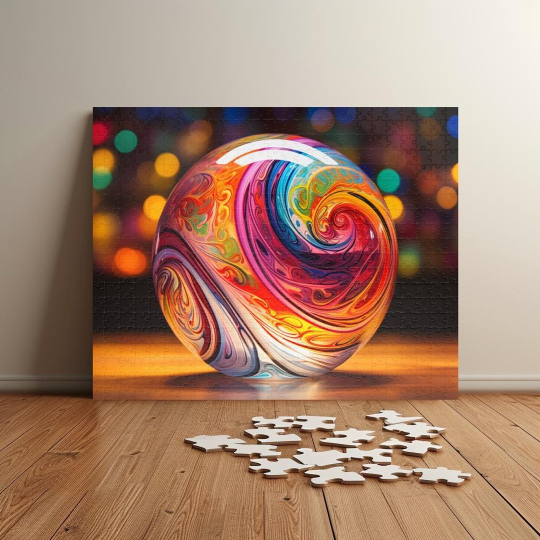 Luminous Marble Puzzle - Sparkling Glass Puzzle - Hard Puzzle - Modern ...