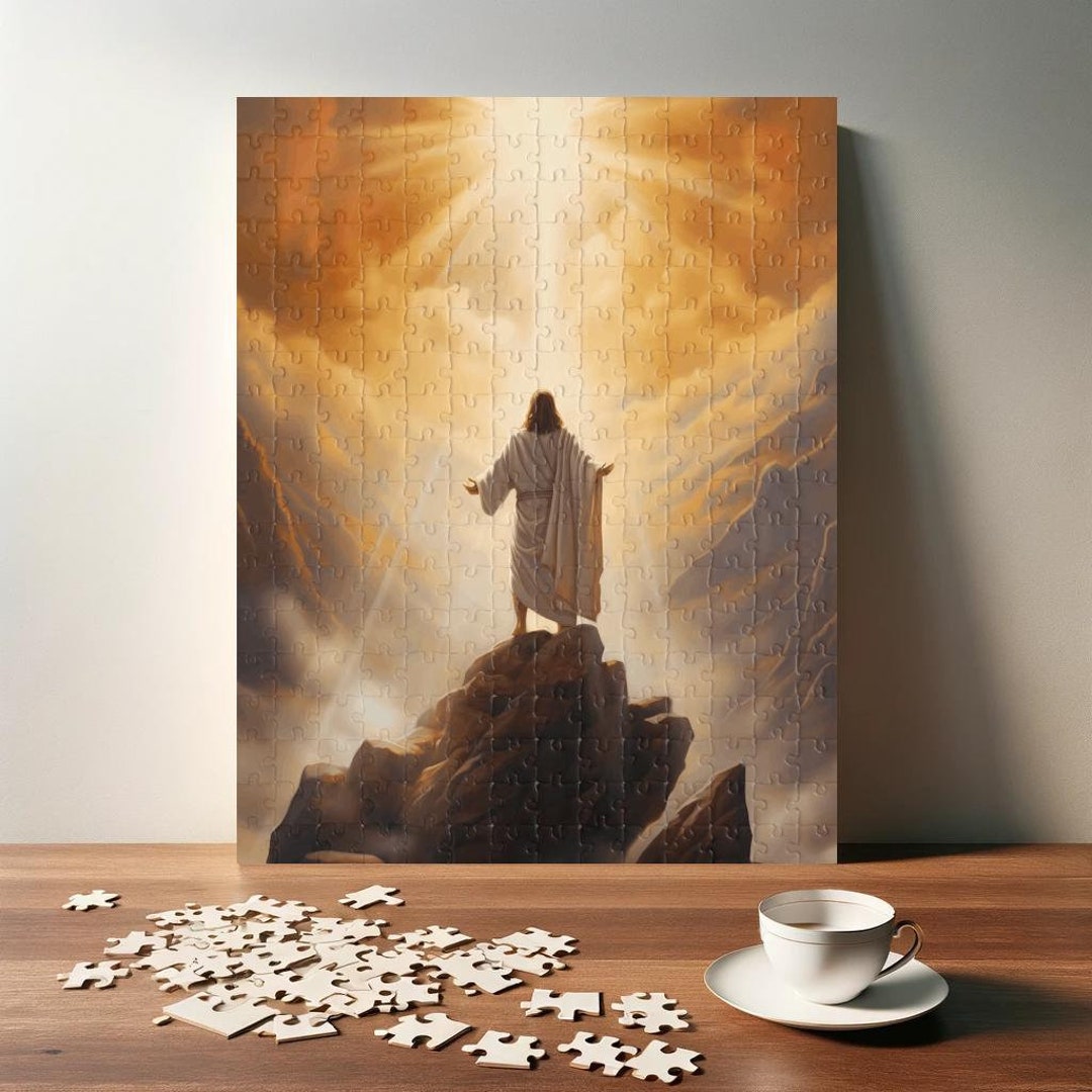 Divine Summit - Radiant Jesus on Mountain Top Puzzle, Inspiring ...