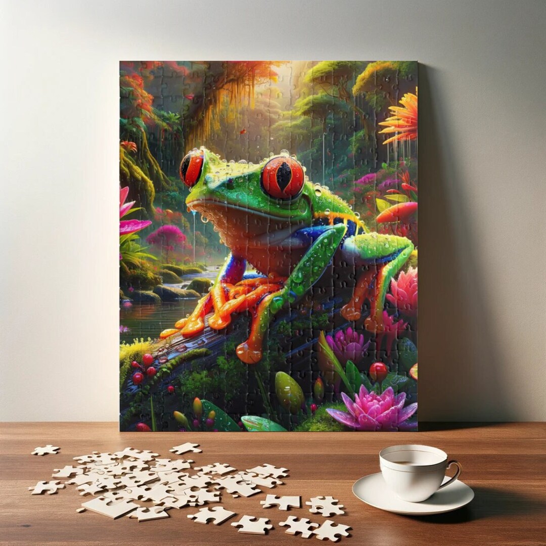 Enchanted Rainforest Vivid Tree Frog Puzzle - Nature and Wildlife ...