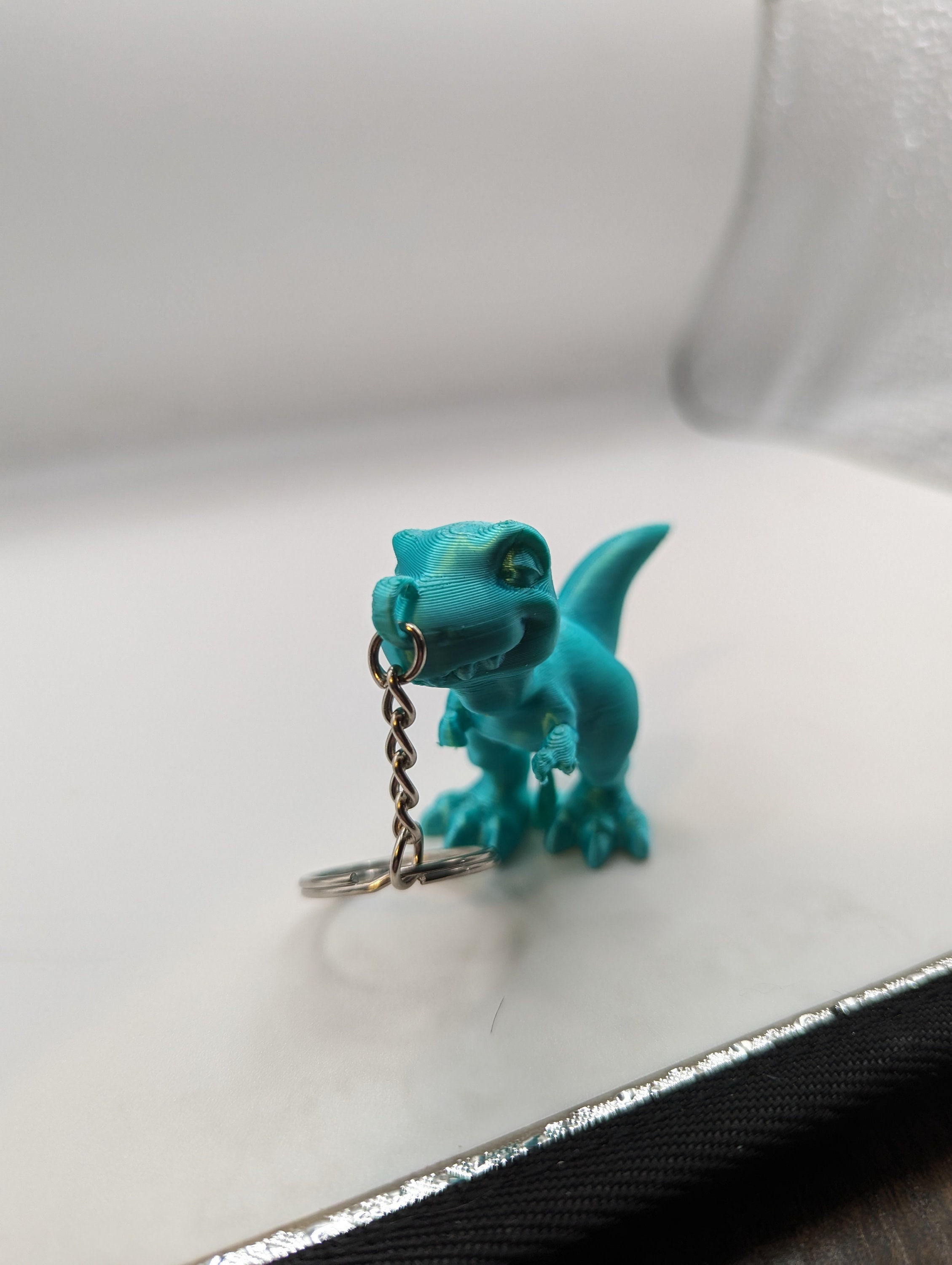 3D Printed Dinosaur Keychain Tyrannosaurus Key Chain Triceratops ...