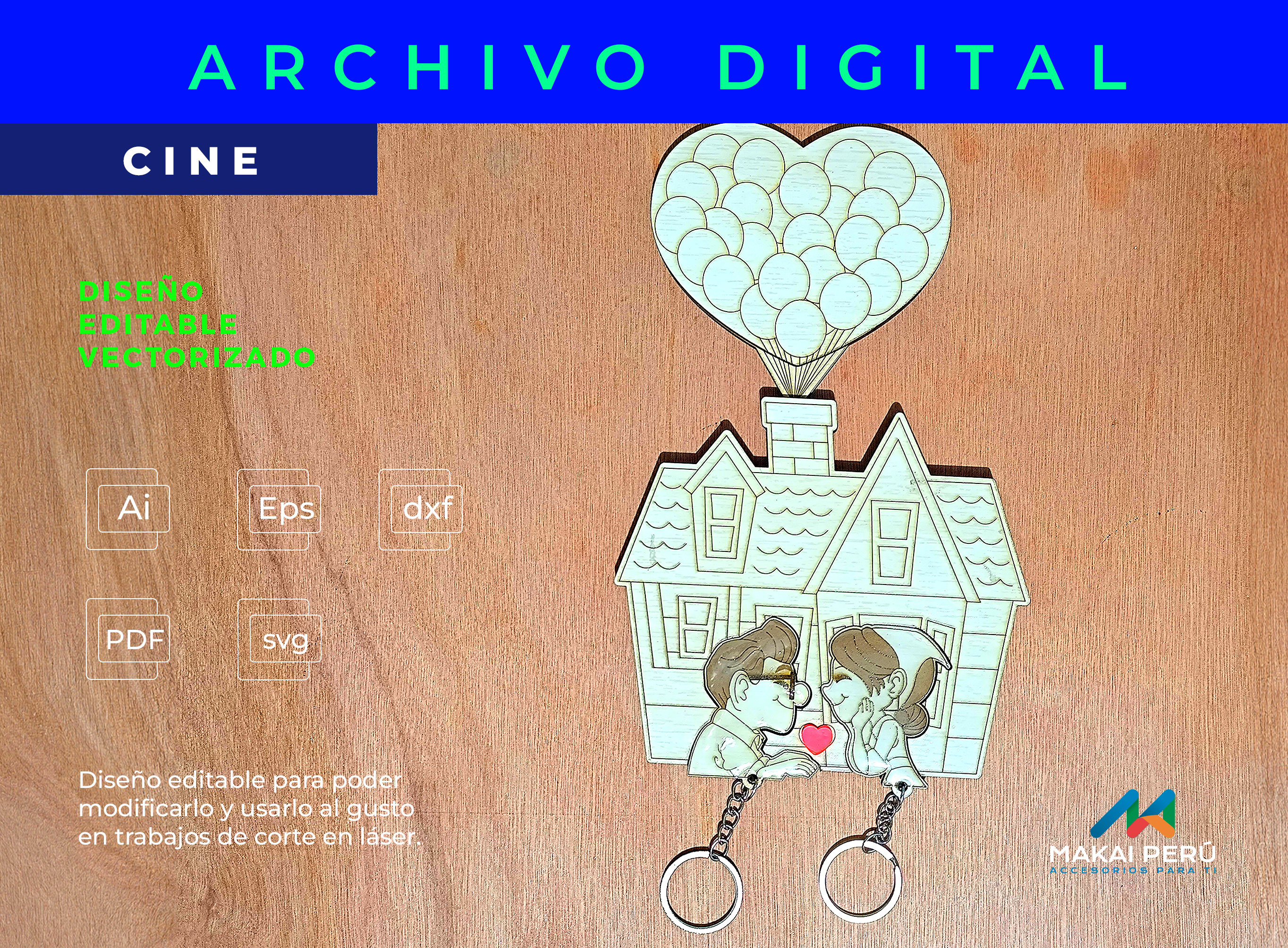 PORTA LLAVERO UP, vector archivo digital para corte laser - Etsy España