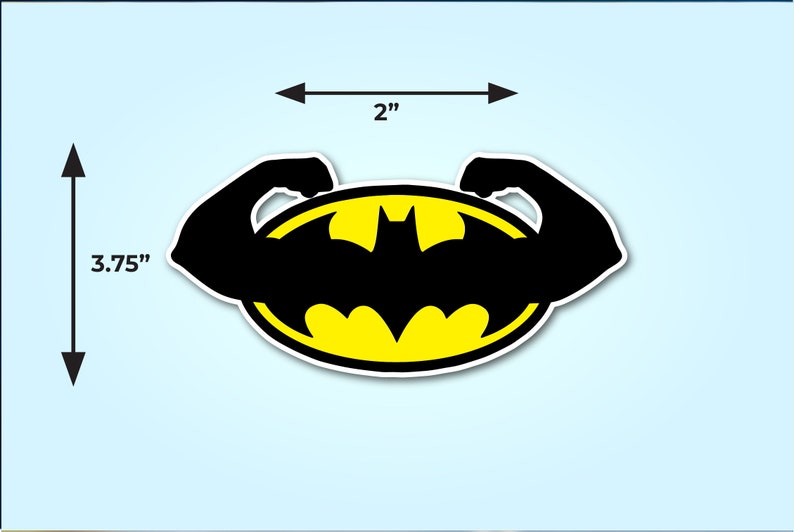 Batman Sticker Flexing Batman Water Bottle Sticker Workout ...