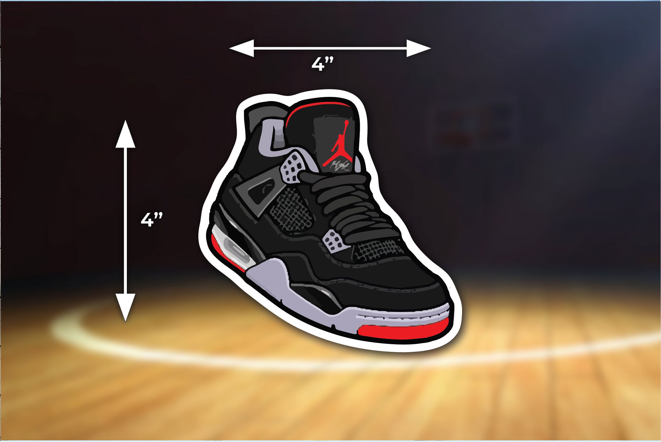 22 Sneaker Sticker Michael Jordan Sticker Jordan One Decal Sneaker Head ...