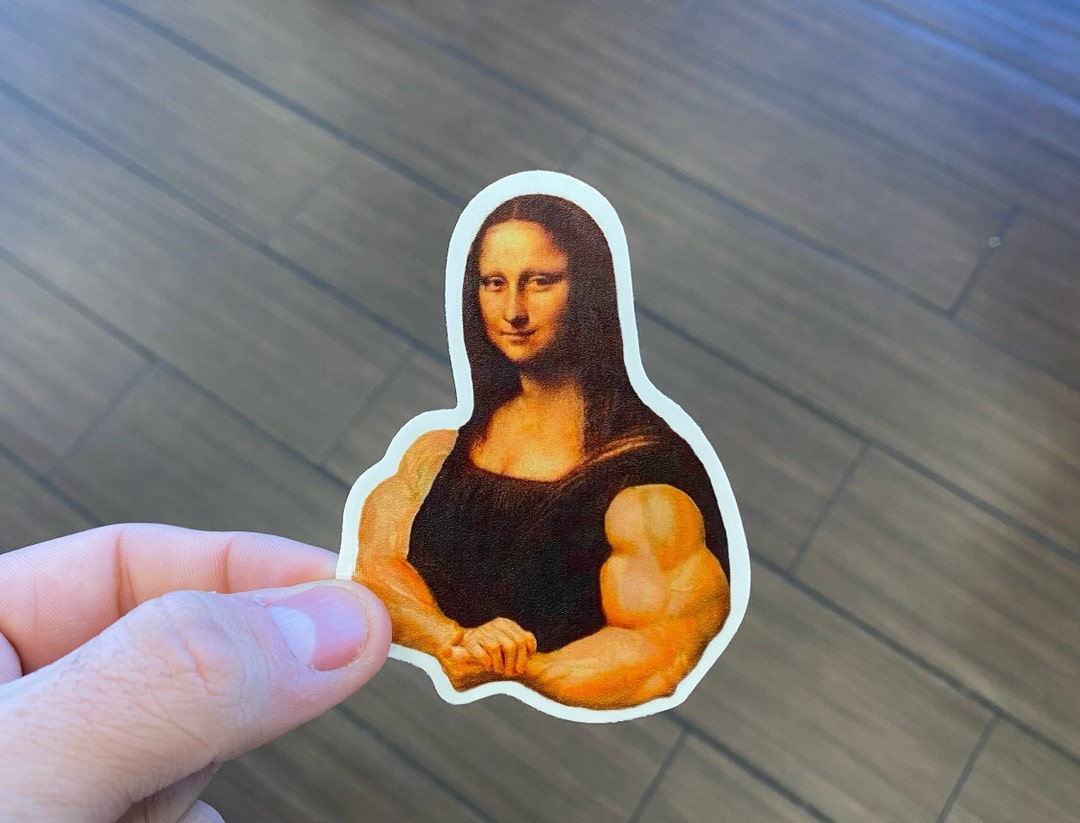 33 Mona Lisa Sticker Flexing Batman Water Bottle Sticker Workout ...