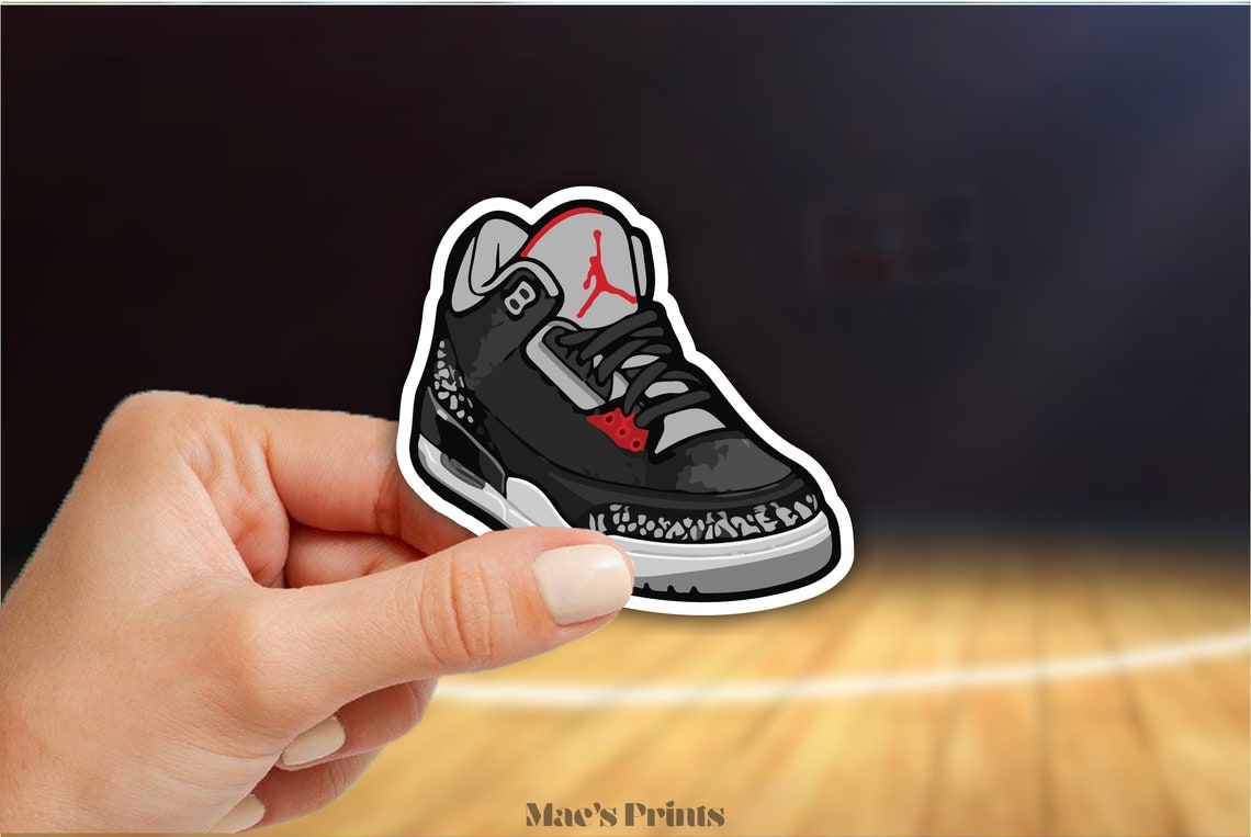 16 Sneaker Sticker Michael Jordan Sticker Jordan One Decal Sneaker Head ...