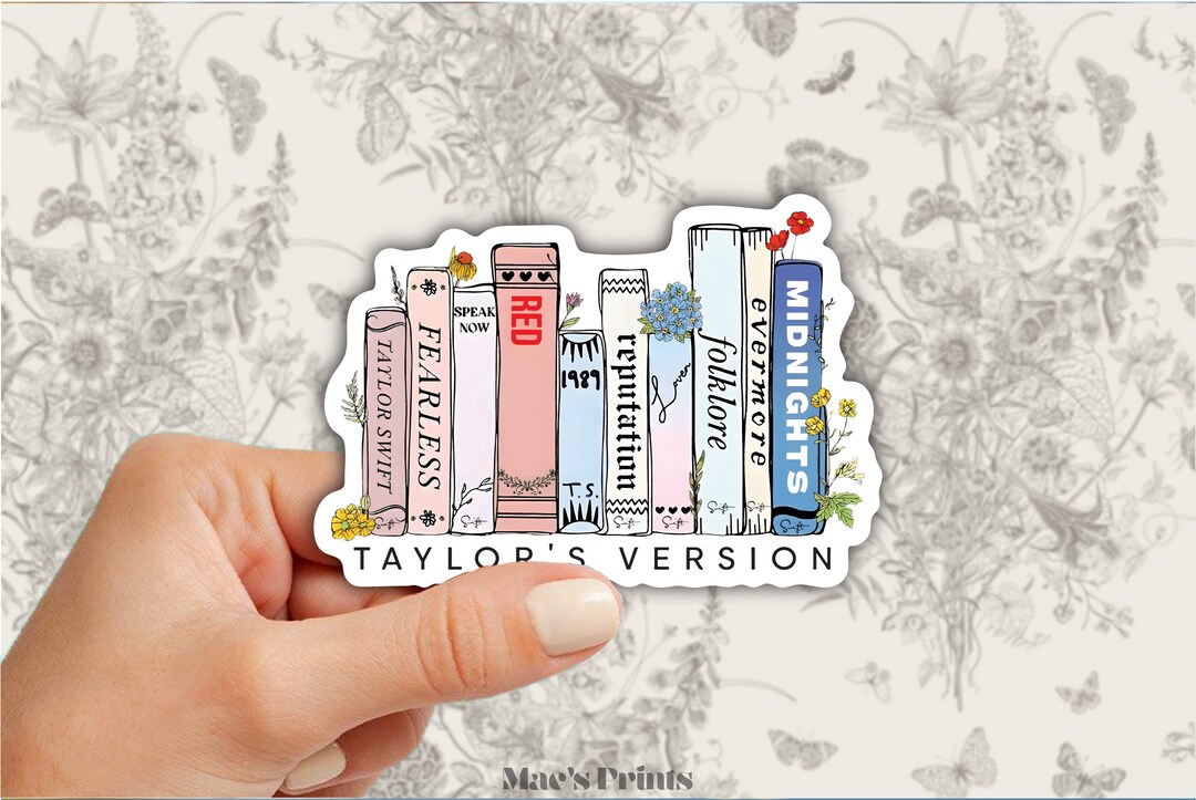 2 Taylor Swift Sticker Swiftie Books Stickers the Eras Tour Laptop ...