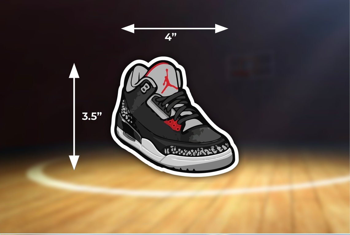 16 Sneaker Sticker Michael Jordan Sticker Jordan One Decal Sneaker Head ...