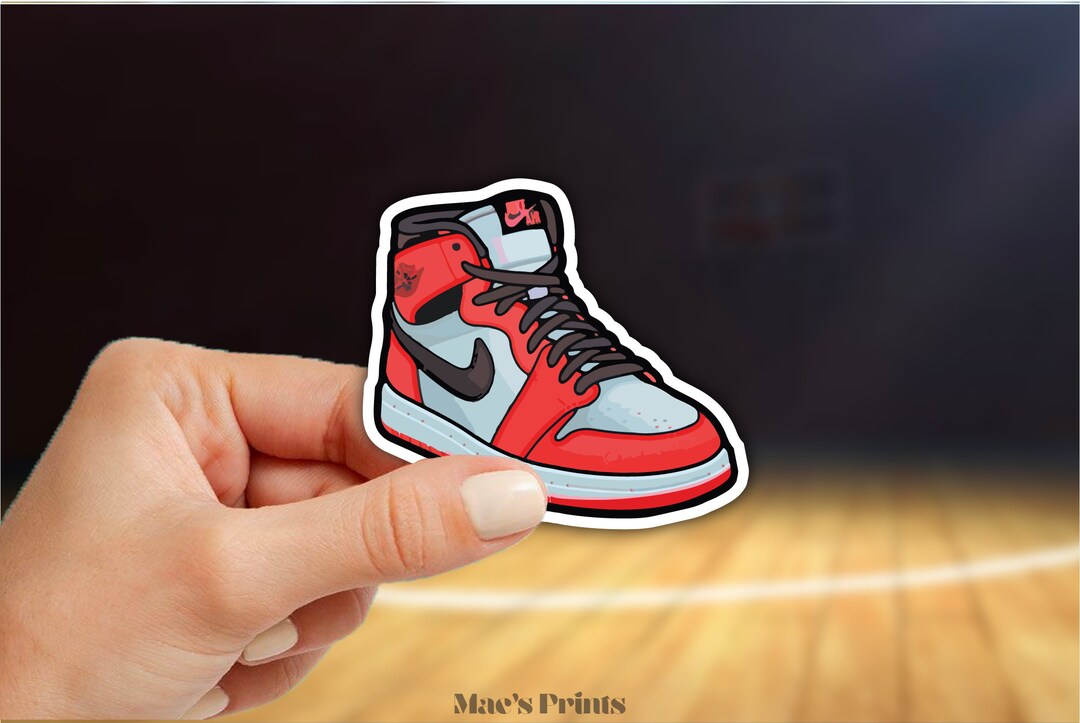 25 Sneaker Sticker Michael Jordan Sticker Jordan One Decal Sneaker Head ...