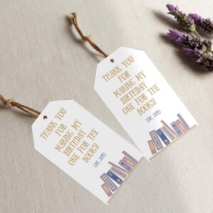 One for the Books Birthday Party Favor Tag Book Themed Birthday Party ...