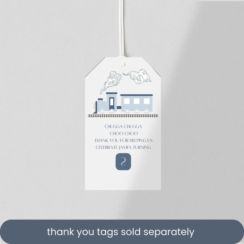 Chugga Chugga Choo Choo Two Train Birthday Cupcake Topper 2nd Birthday ...