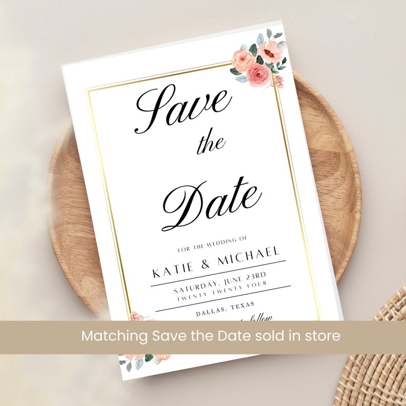 Floral Wedding Program Template: Editable Canva Design (digital ...