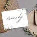 Greenery Place Card Template, Wedding Table Seat Card Download ...