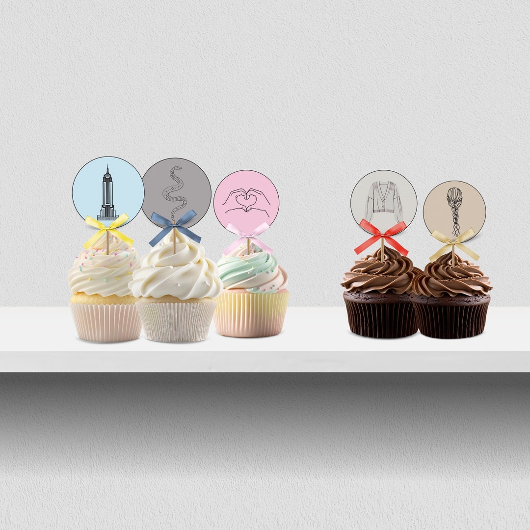 Editable in My Birthday Era Cupcake Toppers Swiftie Cupcake Toppers ...