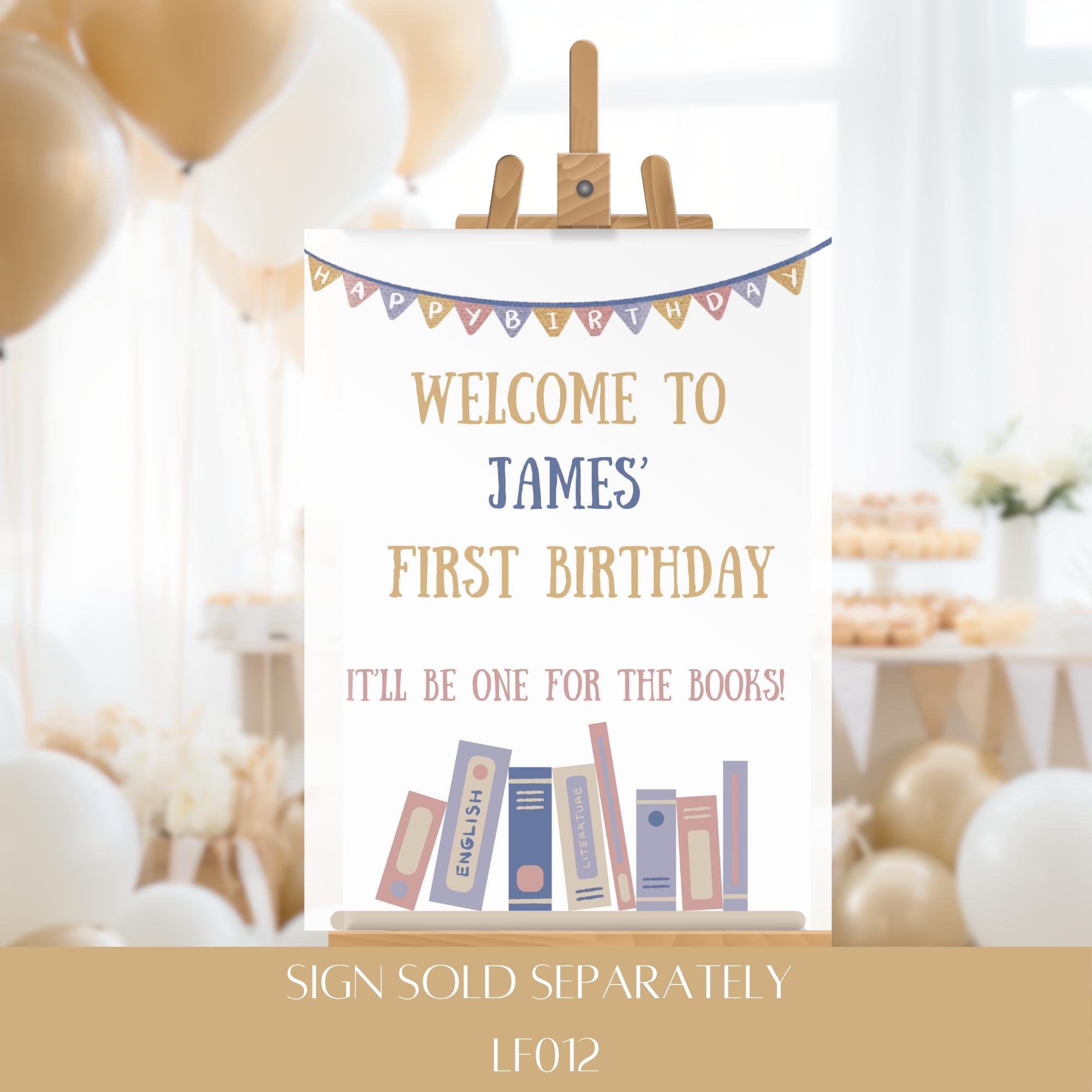 One for the Books Birthday Party Favor Tag Book Themed Birthday Party ...