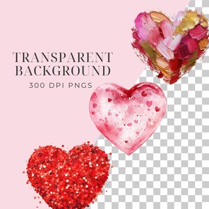 Watercolor Heart Clipart, Valentines Day Clipart, Sweet Valentine ...