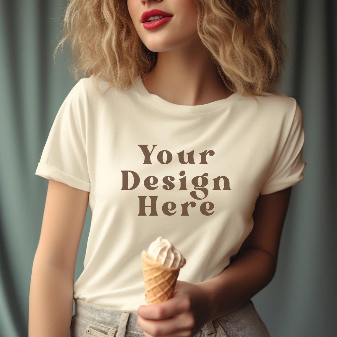 Soft Cream Bella Canvas 3001, Tshirt Mockup, Styled Shirt Mockup ...