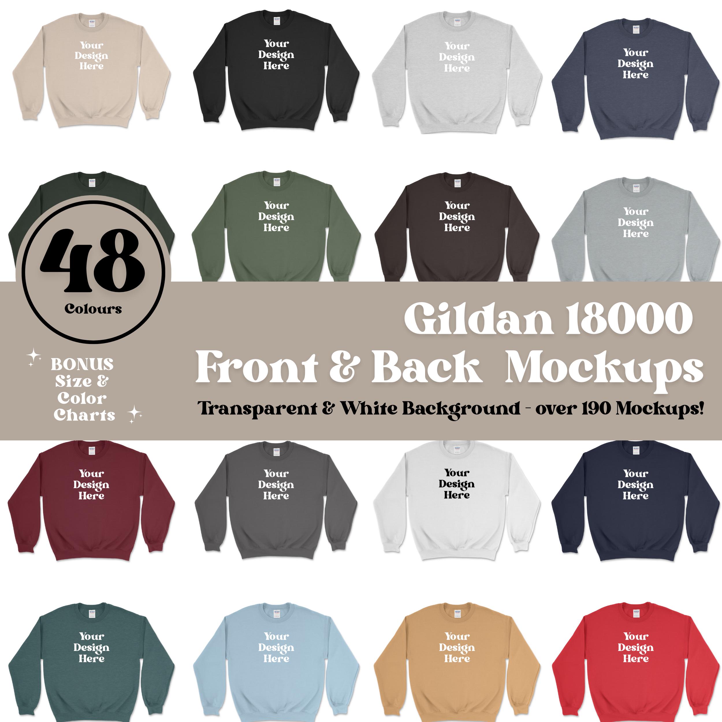 Gildan 18000 Mock up Bundle Mockup Sweatshirt Bundle Gildan 18000 ...