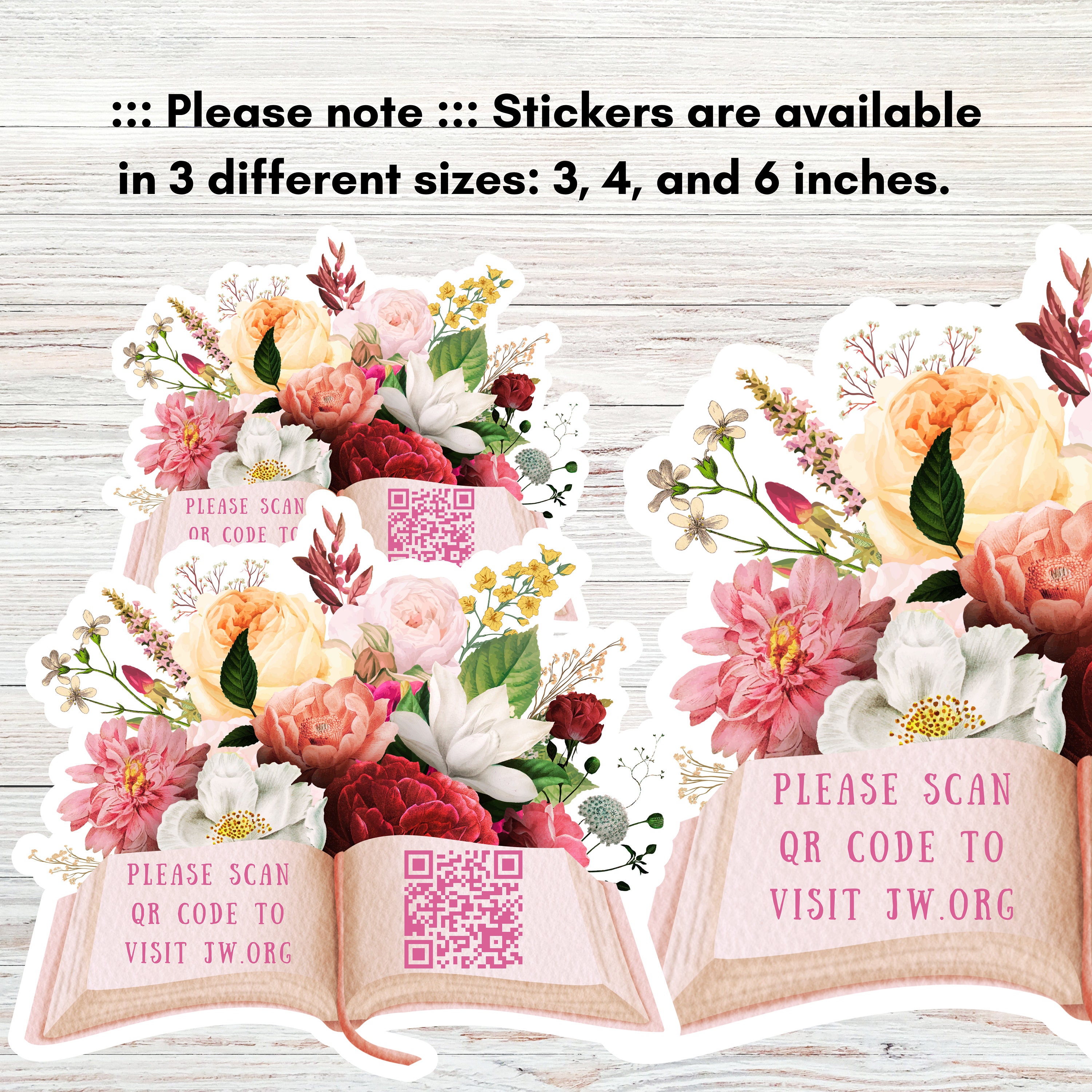 Cute Visit JW.ORG Stickers W/ QR Code Spark Conversations & Share the ...