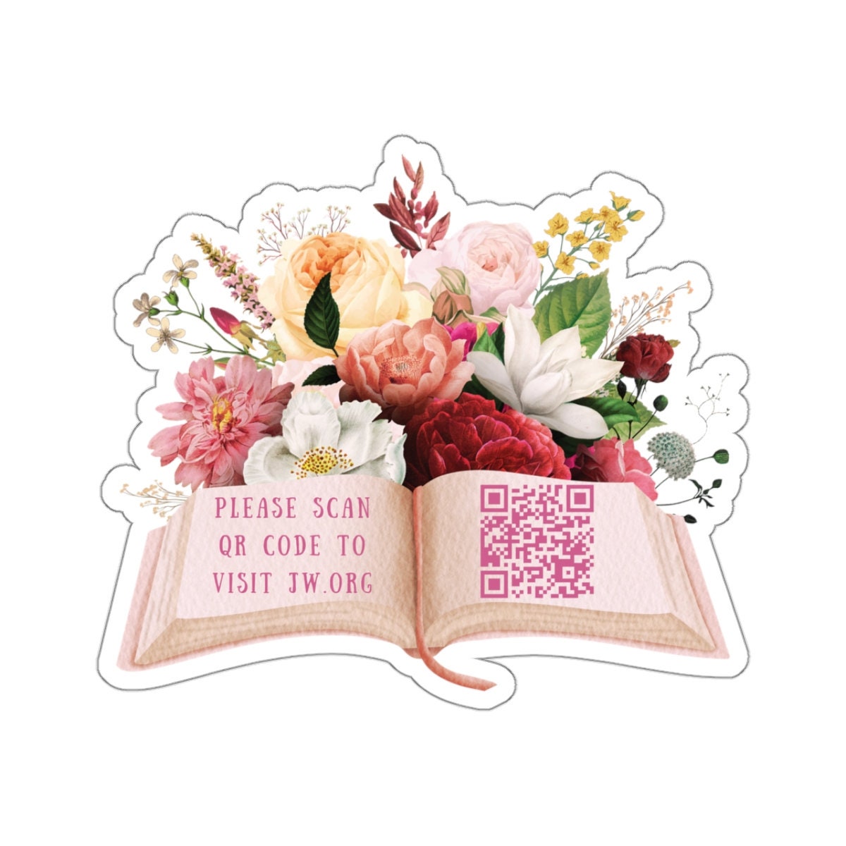 Cute Visit JW.ORG Stickers W/ QR Code Spark Conversations & Share the ...
