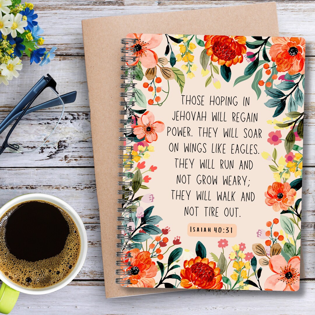 JW Notebook; Ideal for Meetings, Assembly Notes. JW Gift, Isaiah 40:31 ...