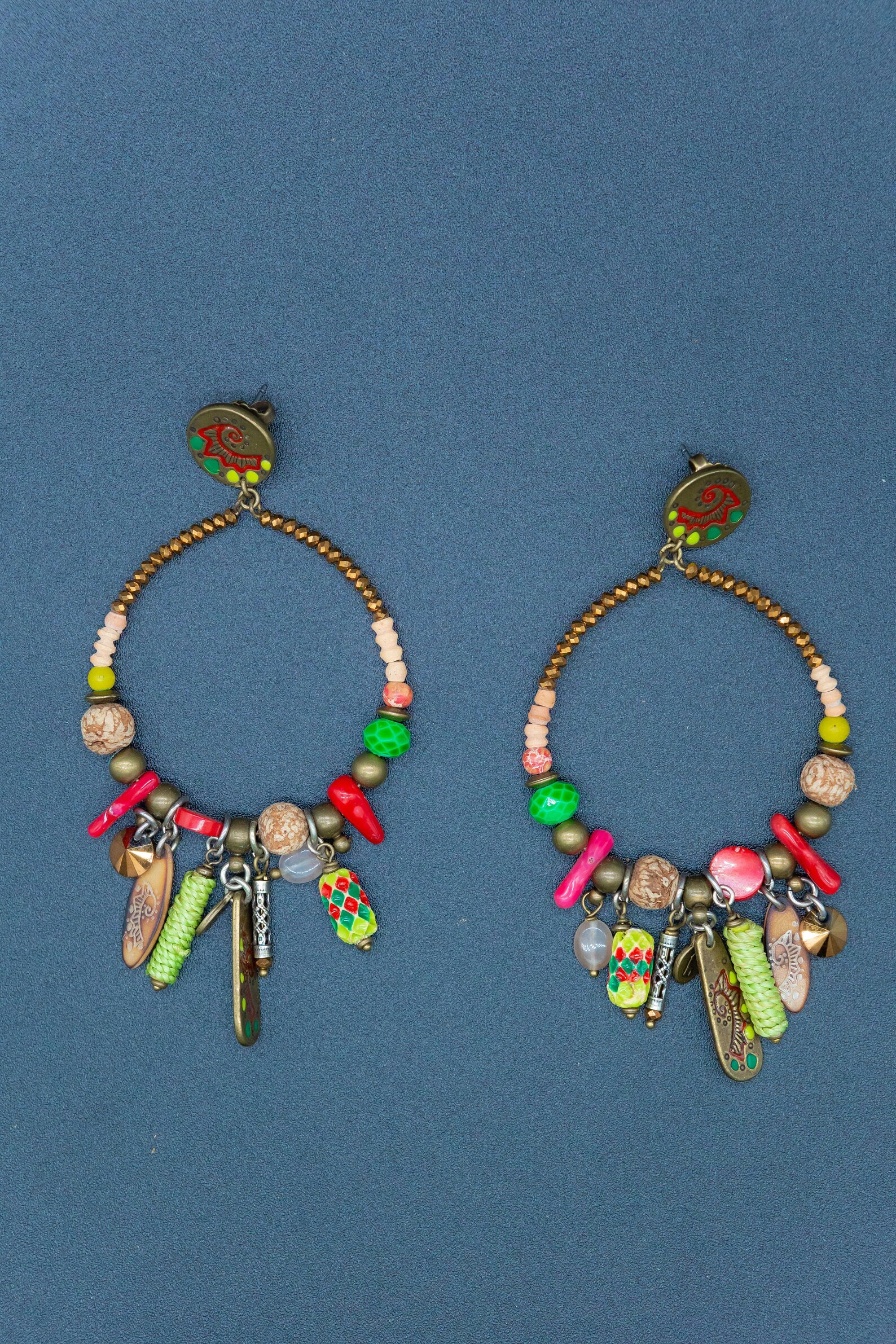 Natural Earrings Made of Resin Glass and Bone. A Gift for Your Beloved ...
