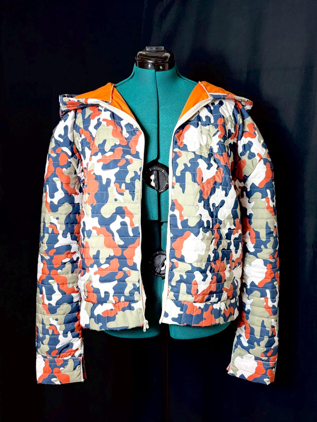 Blue Flame Camo Bomber Jacket - Etsy