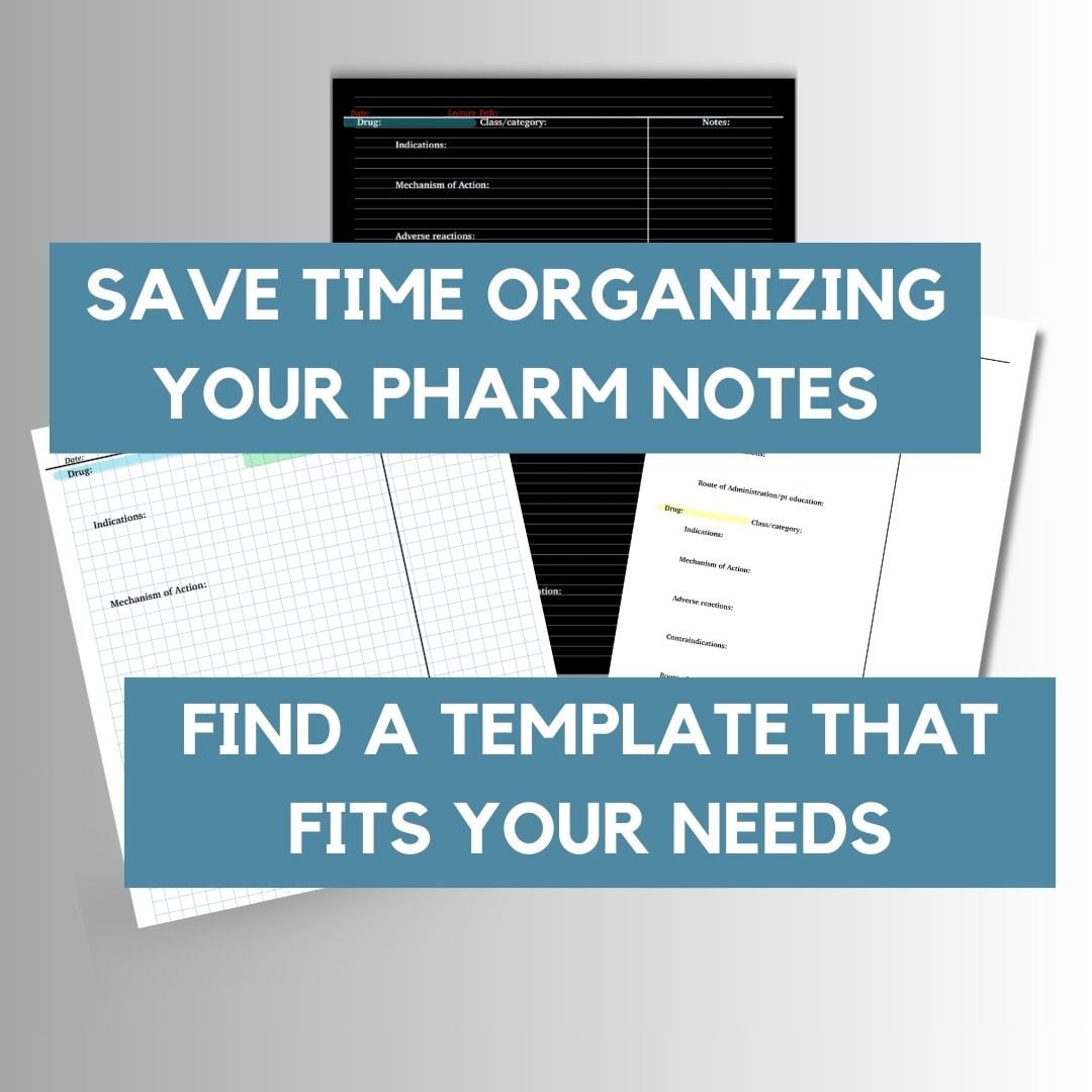 Pharmacology Note Taking Template PDF Great For: Nursing, Medical ...