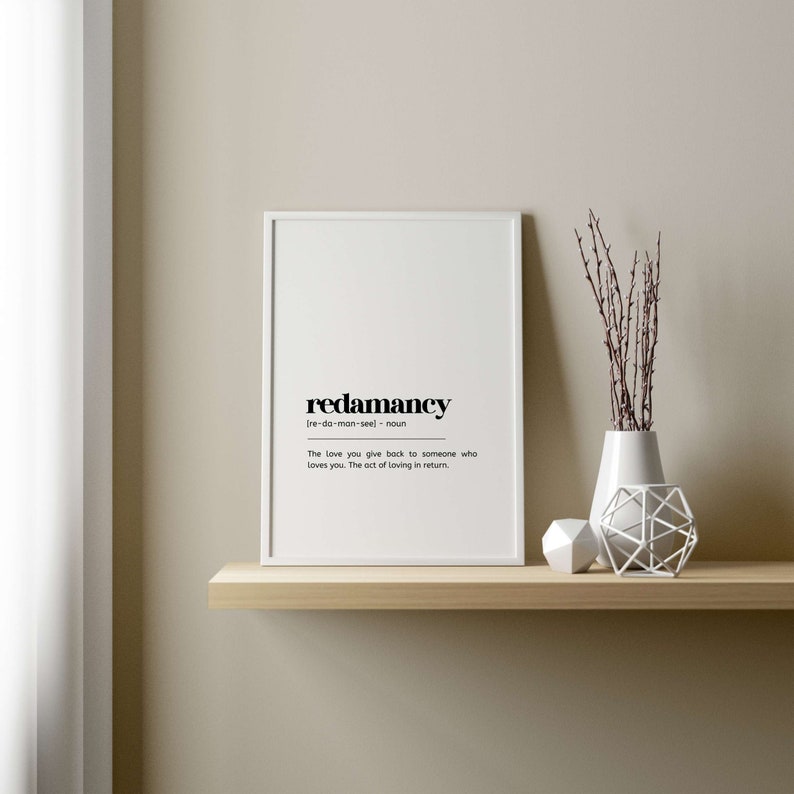 Redamancy Definition Digital Printable Art, Affordable Wall Art ...