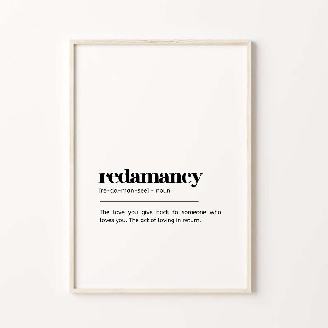Redamancy Definition Digital Printable Art, Affordable Wall Art ...