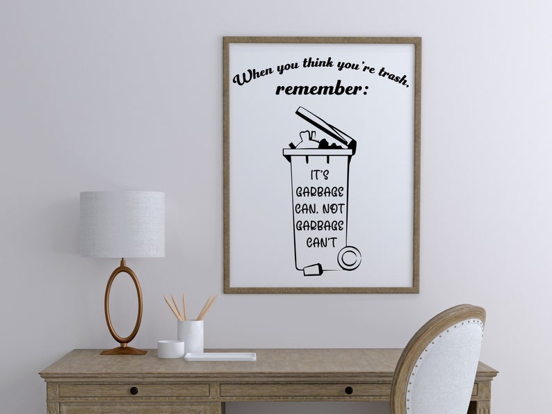 Trash Meme SVG PNG PDF Garbage Can Not Garbage Can't Funny Saying ...