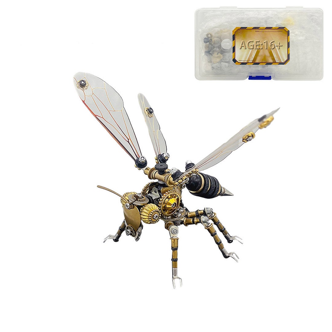 DIY Steampunk Mechanical Wasp Metal Assembly Model Creative Ornament 3D ...