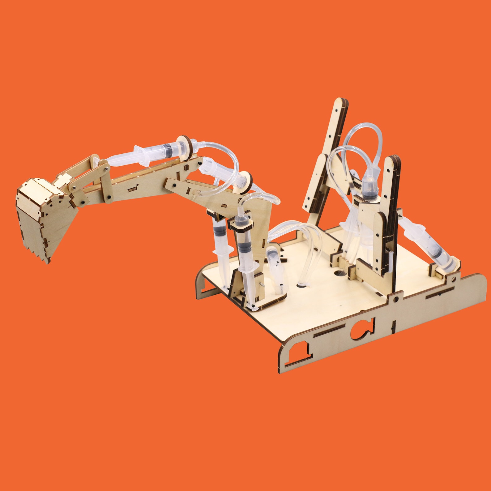 DIY Wooden Hydraulic Excavator Model Kit: STEM Science Toy - Etsy