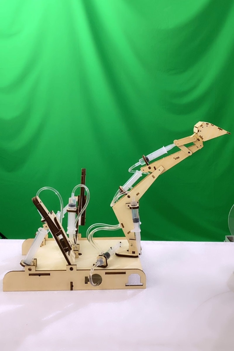 DIY Wooden Hydraulic Excavator Model Kit: STEM Science Toy - Etsy