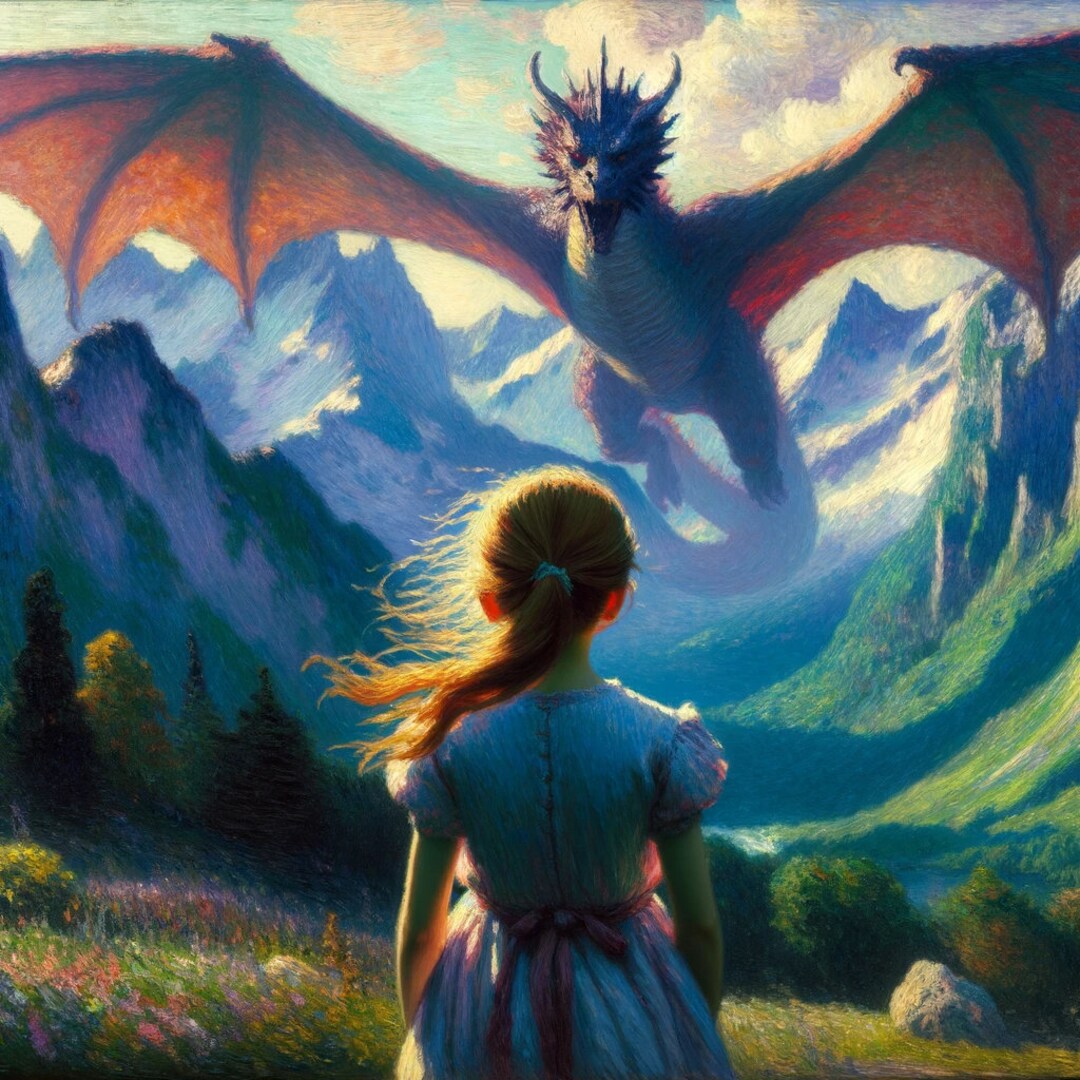 Girl Vs Dragon - Etsy