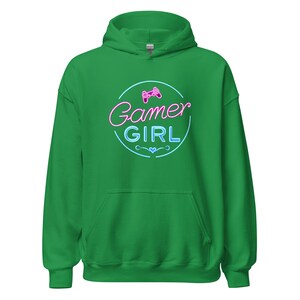 Gamer Girl Unisex Hoodie | Neon Gaming Hoodie | Gamer Girl Sweatshirt ...