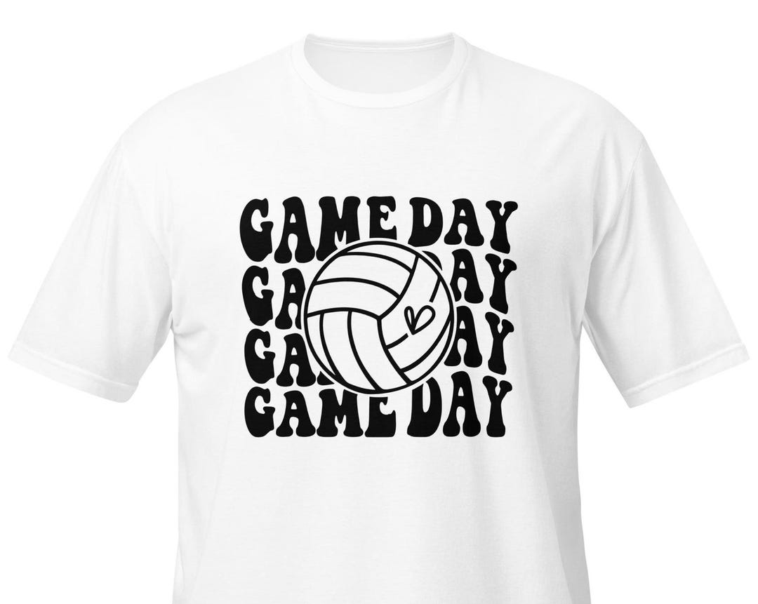 Volleyball Game Day T-shirt Black Print I Funny Volleyball Gift for ...