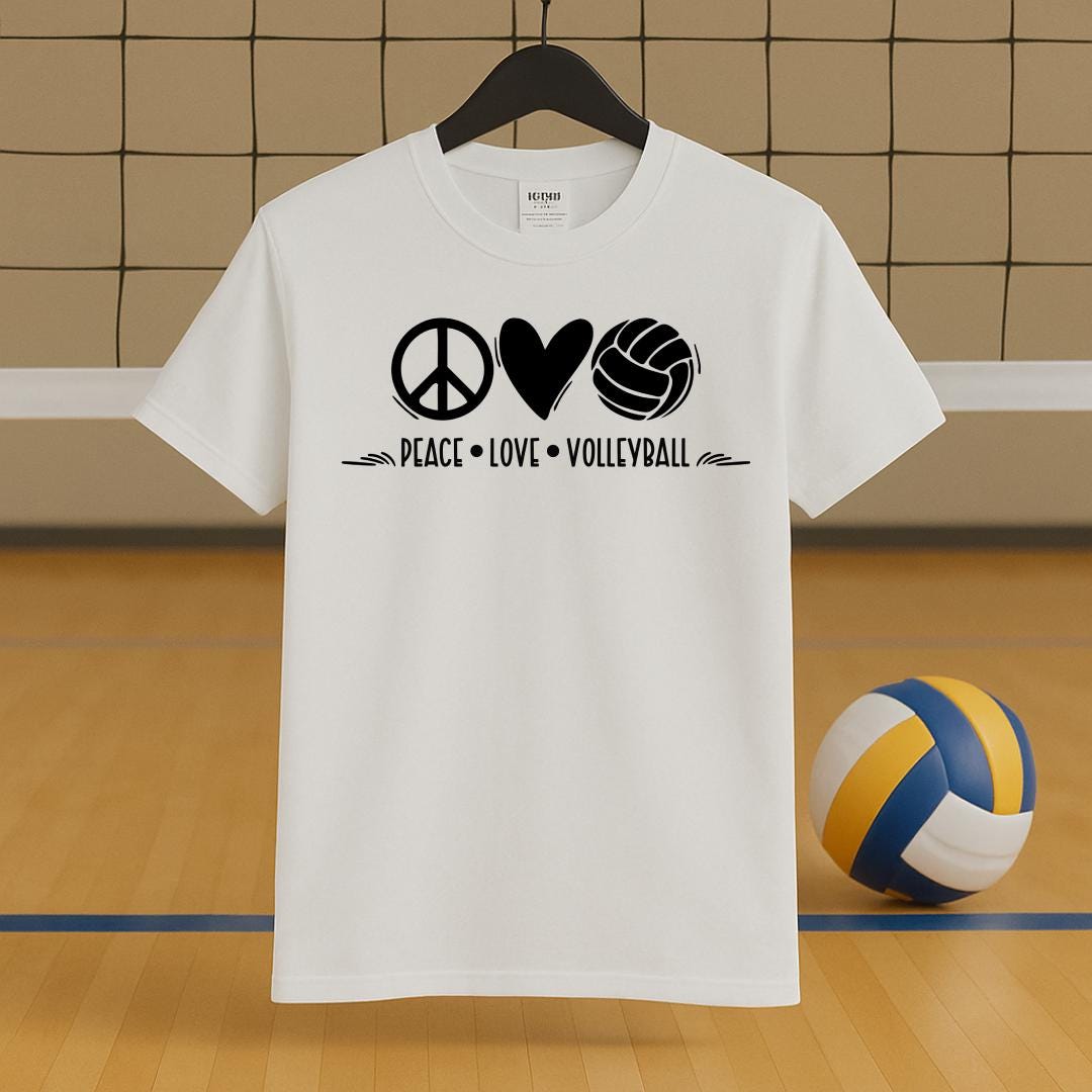 Peace Love Volleyball Short-sleeve Unisex T-shirt I Volleyball Merch I ...
