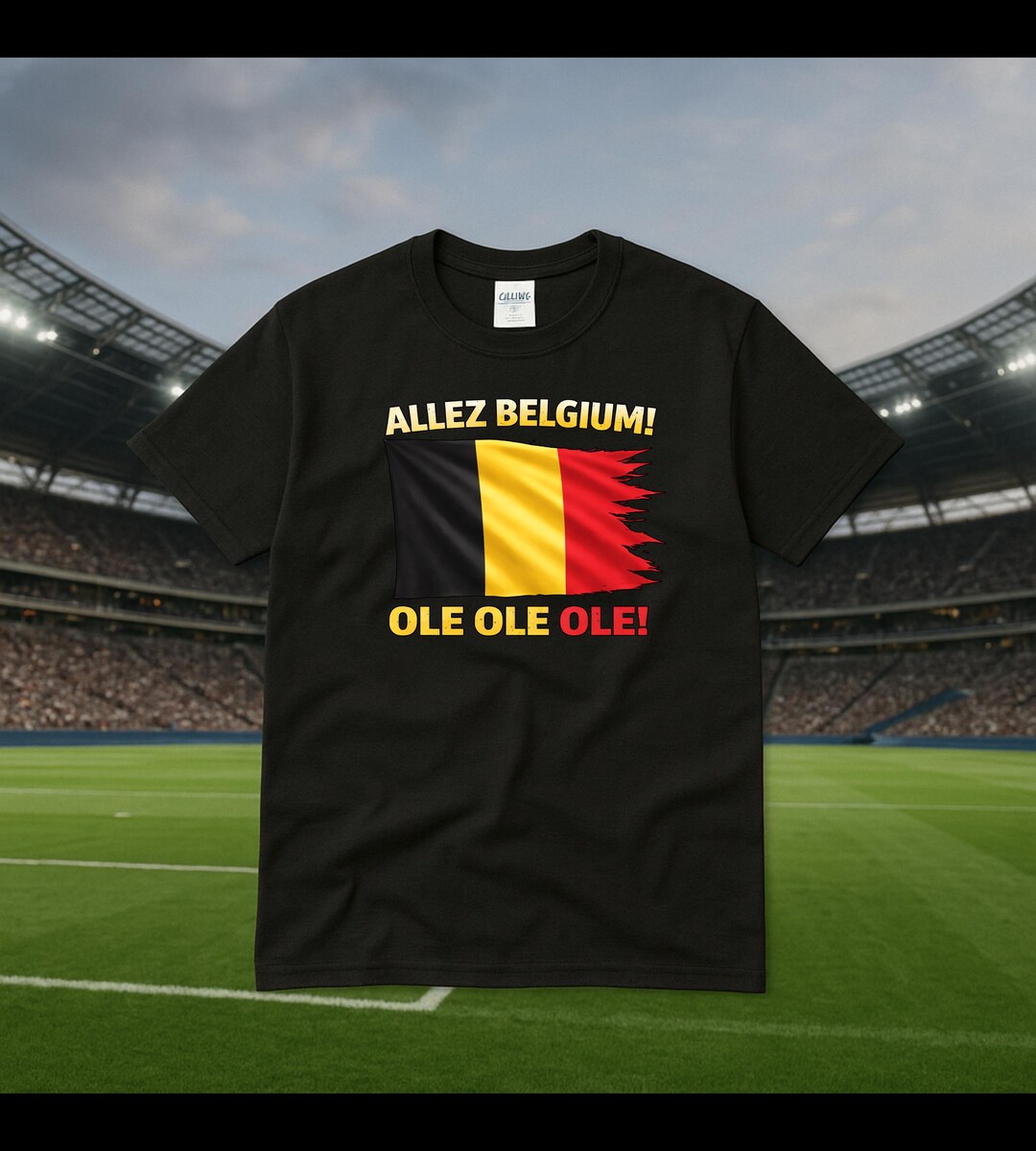 Belgium Soccer Fan T-shirt | Allez Belgium Shirt | Belgium Flag Tee ...