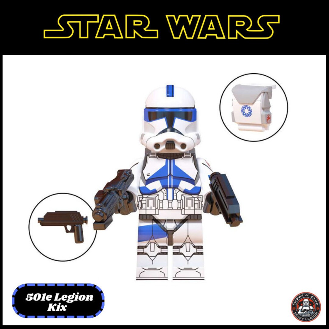 Clone Trooper Kix Custom Art Building Block Minifigures Star Wars 501st ...