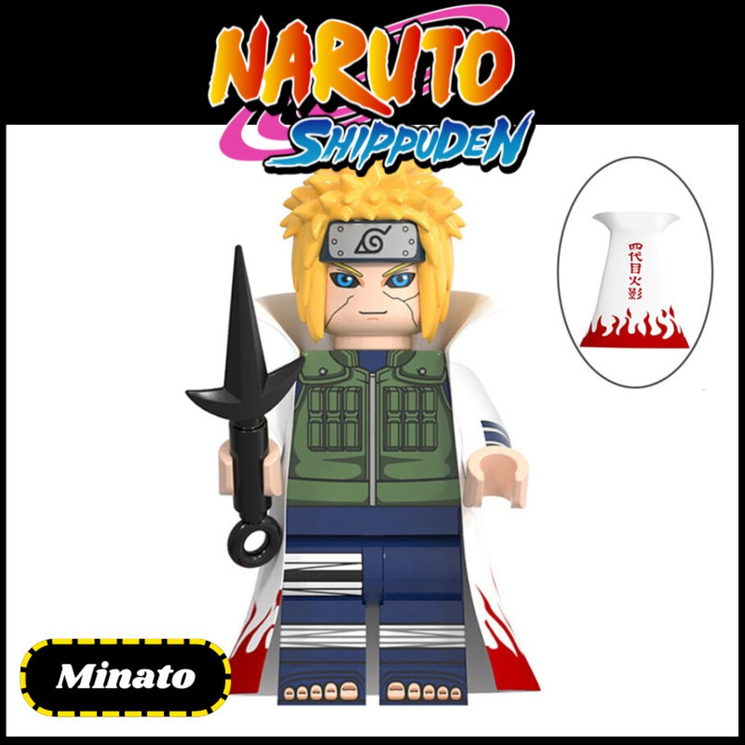 Minato Namikaze Custom Art Building Block Naruto Minifigures Yellow ...