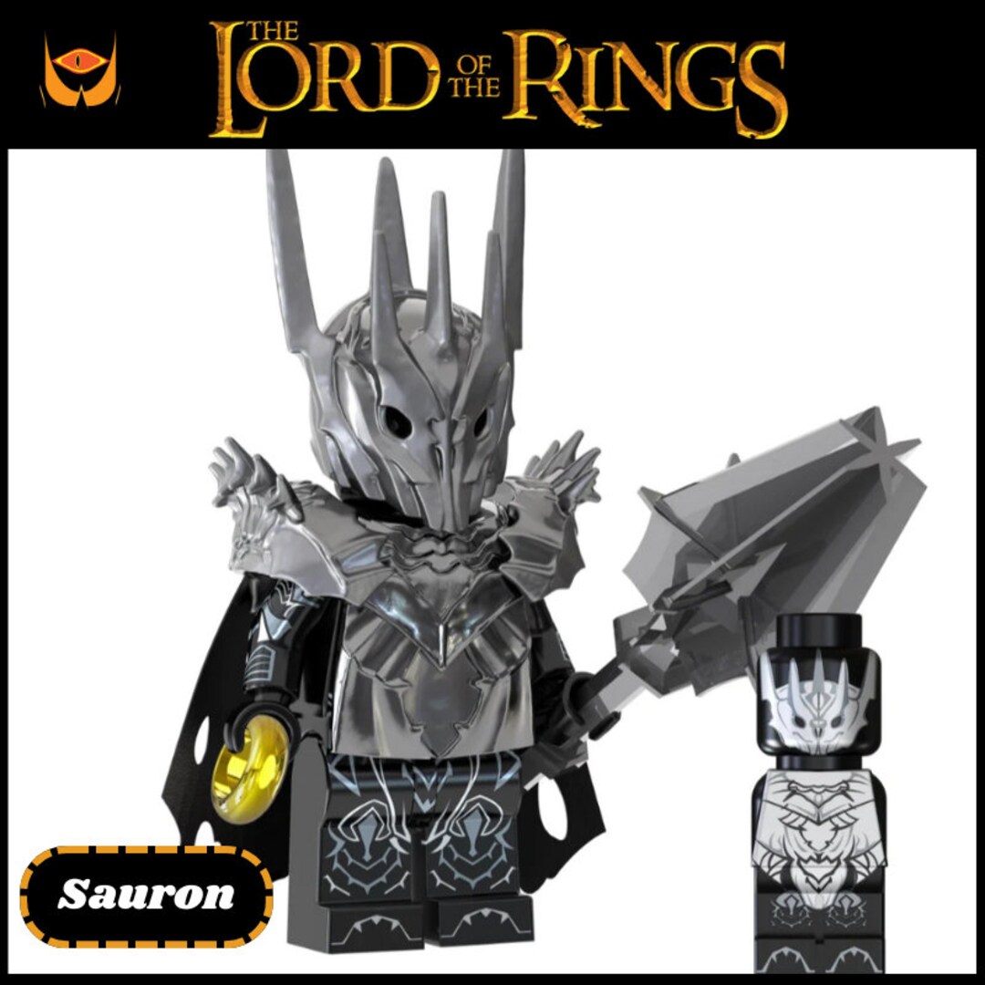 Sauron Custom Art Building Block Minifigures Hobbit Lord of the Rings ...