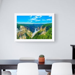 Lower Yellowstone Waterfall Photography Print, Landscape Wall Art, Wall ...